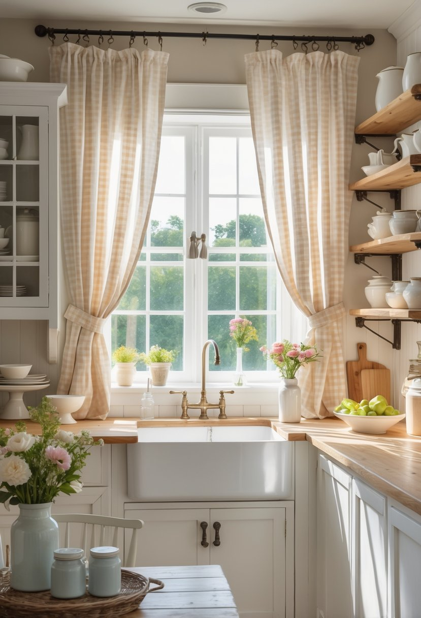 15 Farmhouse Kitchen Curtain Ideas to Transform Your Country Home ...