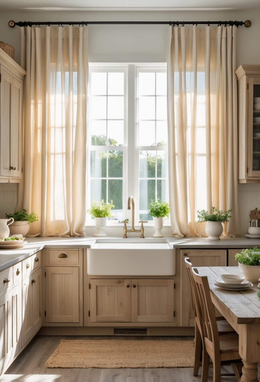 15 Farmhouse Kitchen Curtain Ideas to Transform Your Country Home ...