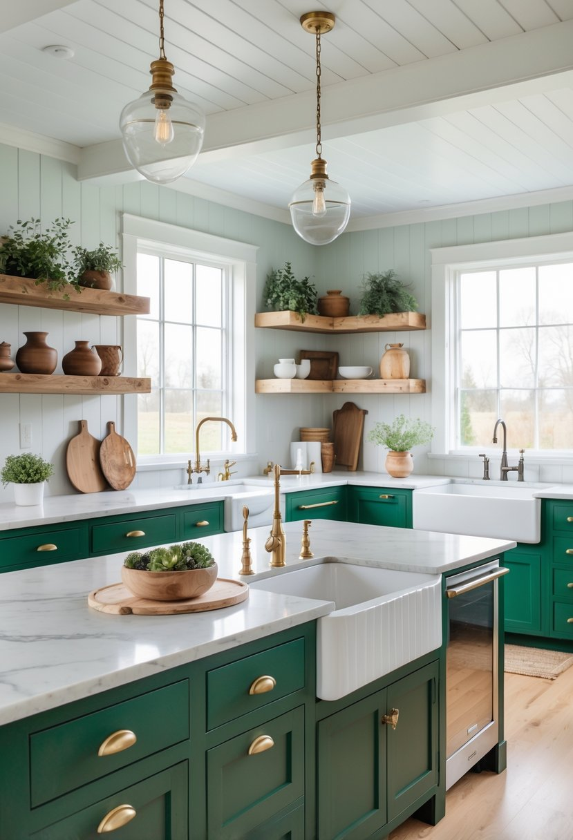 19 Green Farmhouse Kitchen Ideas That Transform Your Home Into a Rustic ...