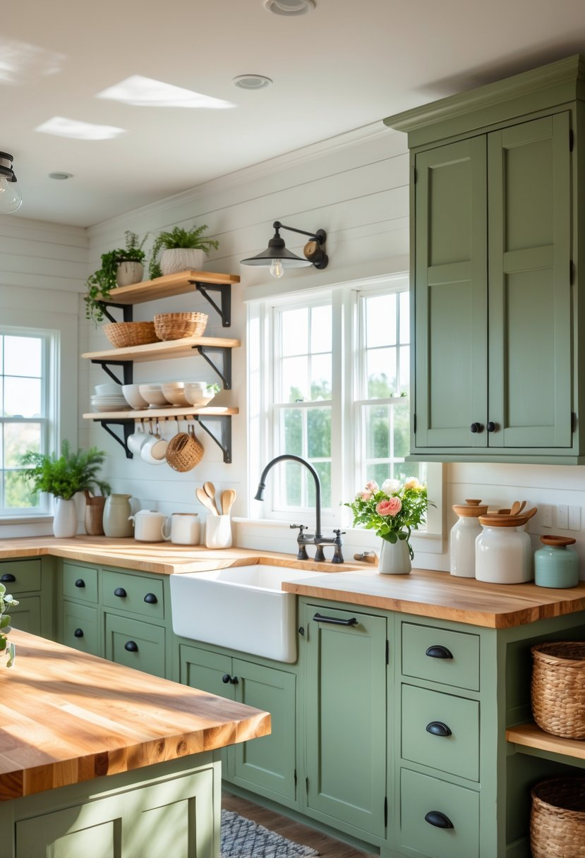 19 Green Farmhouse Kitchen Ideas That Transform Your Home Into a Rustic ...