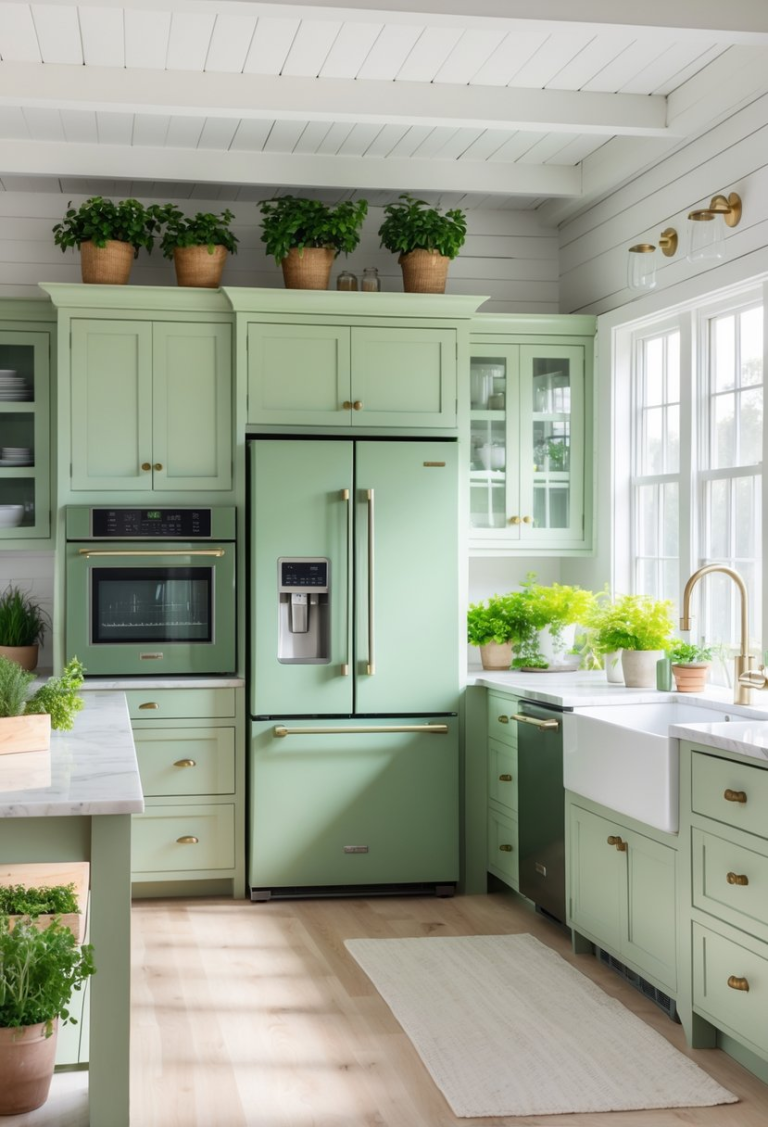 19 Green Farmhouse Kitchen Ideas That Transform Your Home Into a Rustic ...