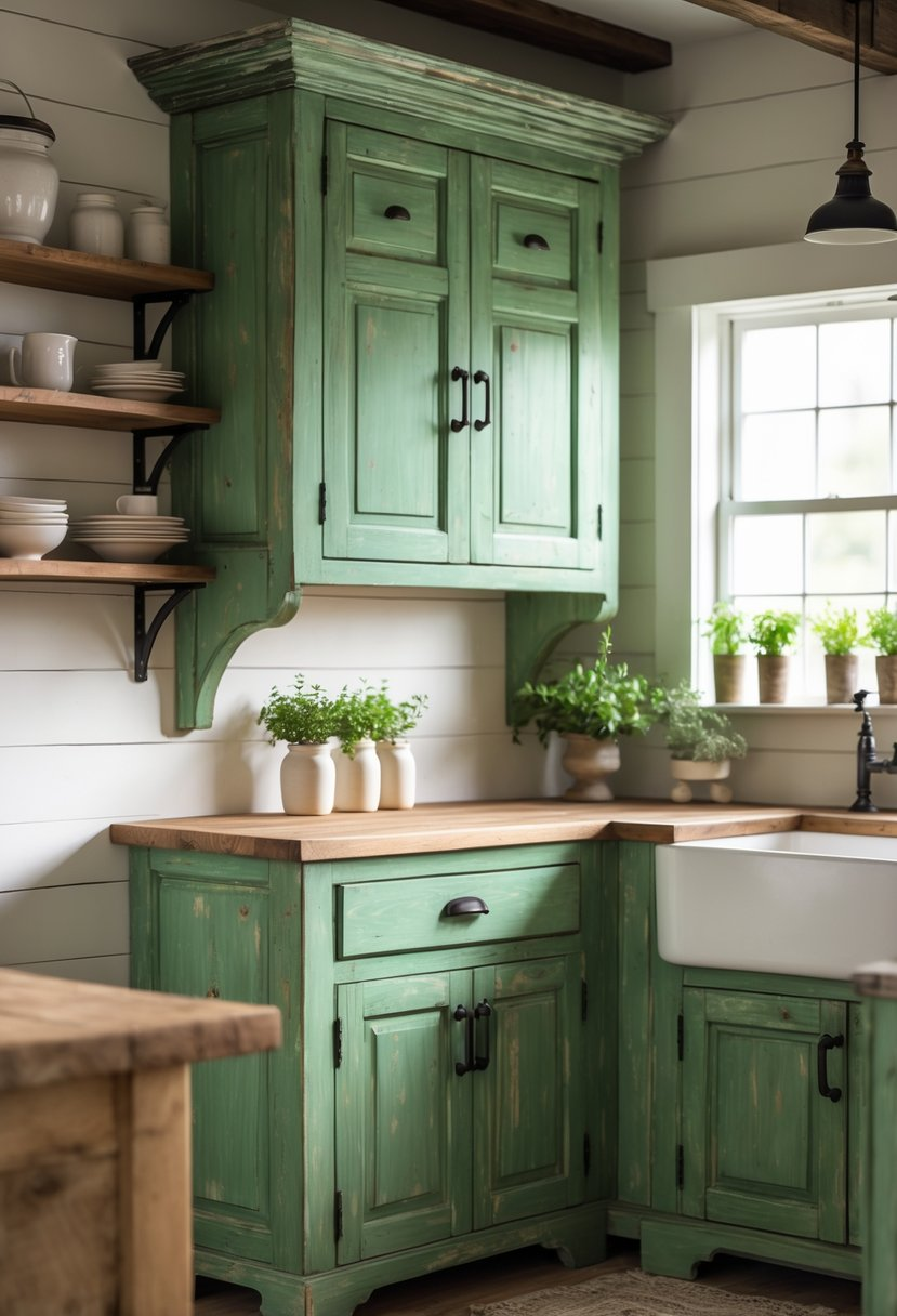 19 Green Farmhouse Kitchen Ideas That Transform Your Home Into a Rustic ...