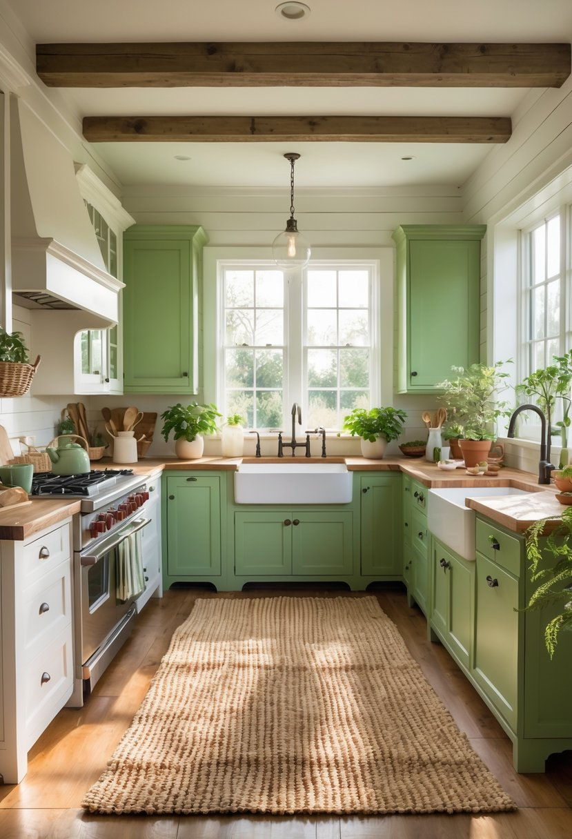 19 Green Farmhouse Kitchen Ideas That Transform Your Home Into a Rustic ...